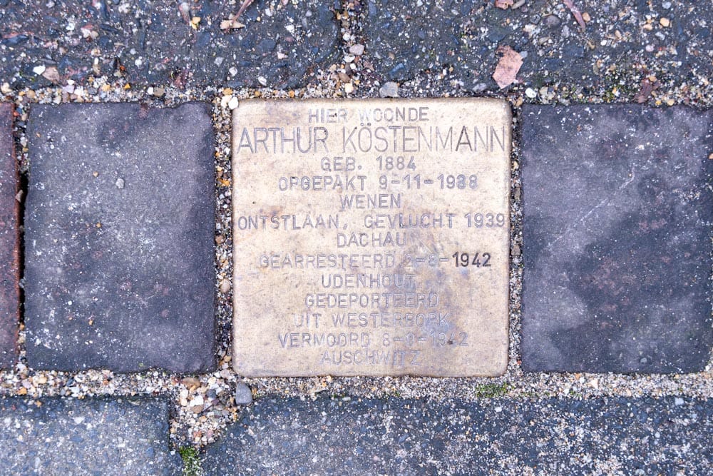 Struikelsteen - Udenhout Kreitmolenstraat - Arthur Köstenmann ...